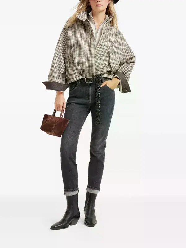 Brunello Cucinelli Monili-chain Half-zip Jumper - Neutrals