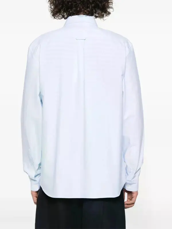 Lacoste Logo-patch Cotton Shirt - Blue