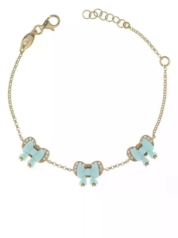 CAMEO & BEYOND Ribbon-charm Chain Bracelet - Gold