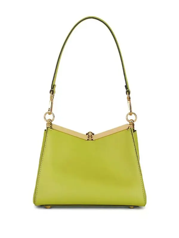Etro Vela Leather Shoulder Bag - Green