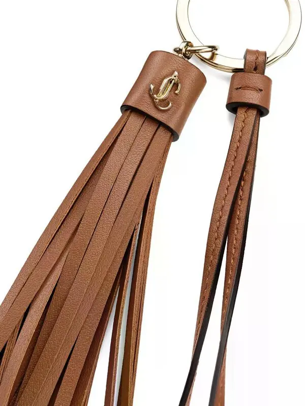 JIMMY CHOO Tassel Keyring Charm - Brown