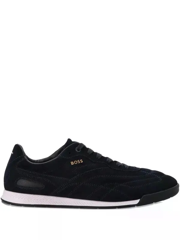 BOSS Titanium Suede Panelled Sneakers - Blue