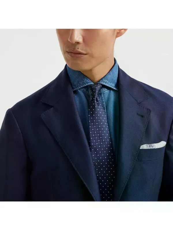 Brunello Cucinelli Dot-jacquard Silk Tie