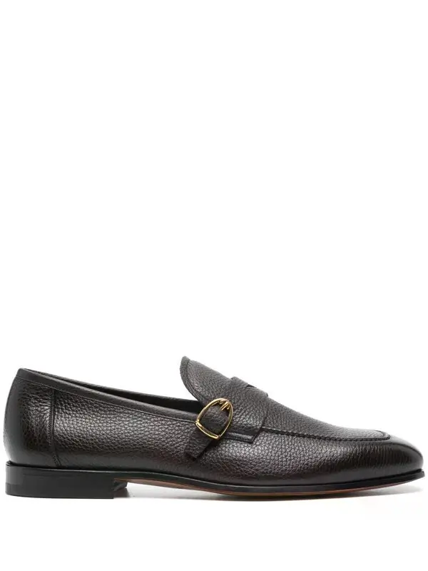 TOM FORD Grain Dover Buckle Loafers