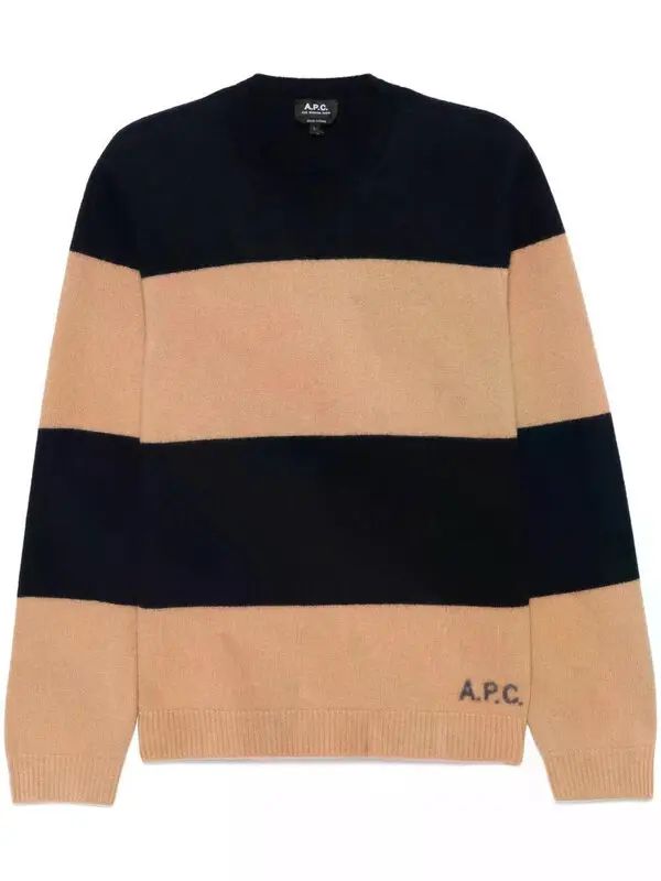 A.p.c. Edward Knitted Virgin Wool Jumper - Blue