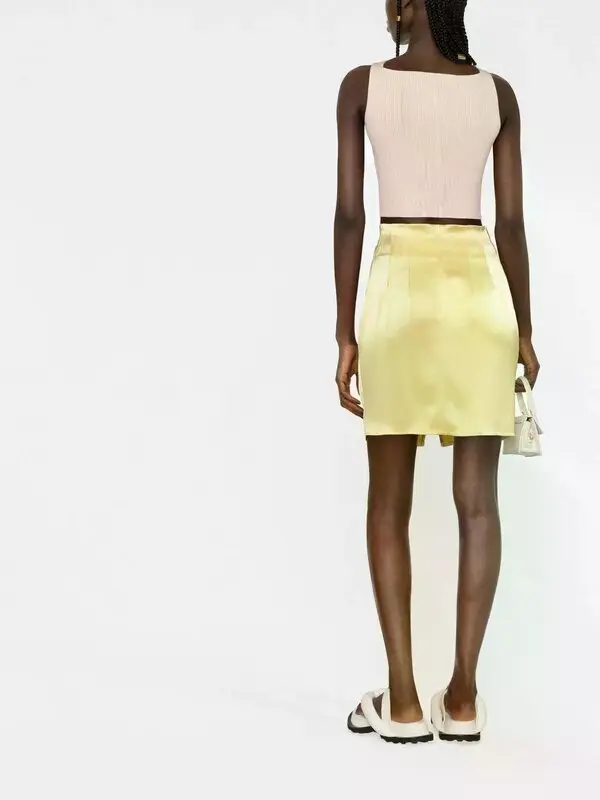 Nanushka Draped Satin Mini Skirt