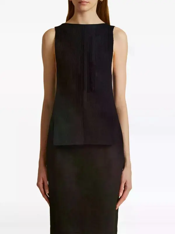 Khaite The Evelyn Ribbed Tank Top - Black