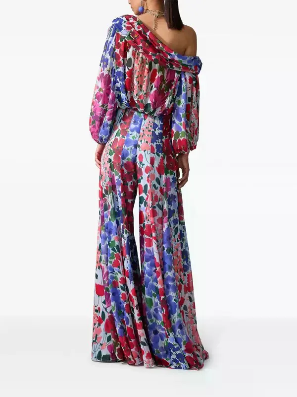 Carolina Herrera Jardin-print One-shoulder Top