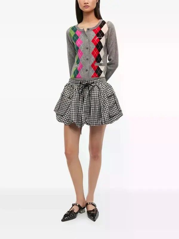 GANNI Checked Mini Skirt