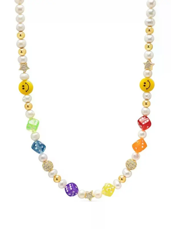 NIALAYA JEWELRY Freshwater-pearl Beaded Necklace - Gold