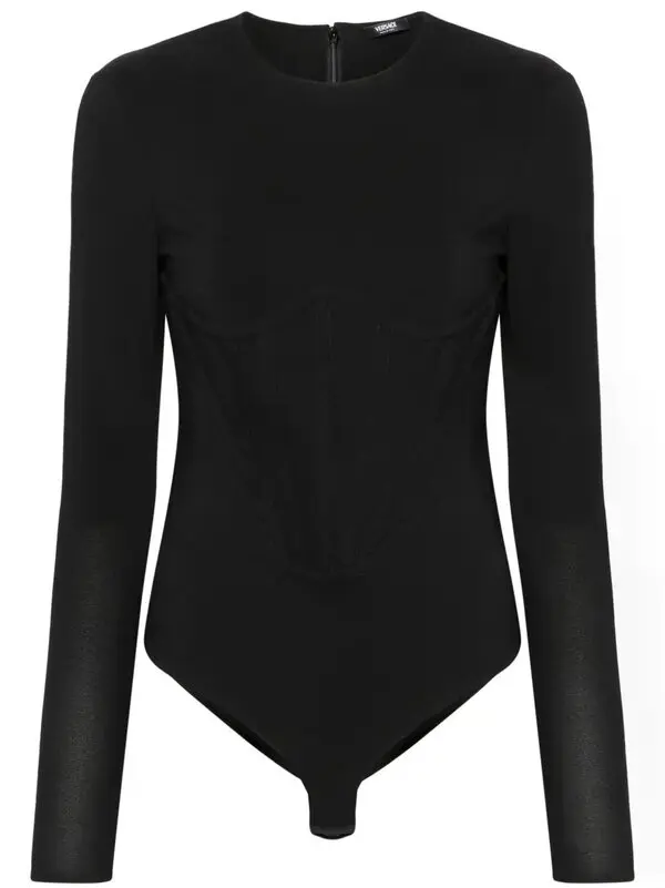 Versace Boned Crepe Bodysuit