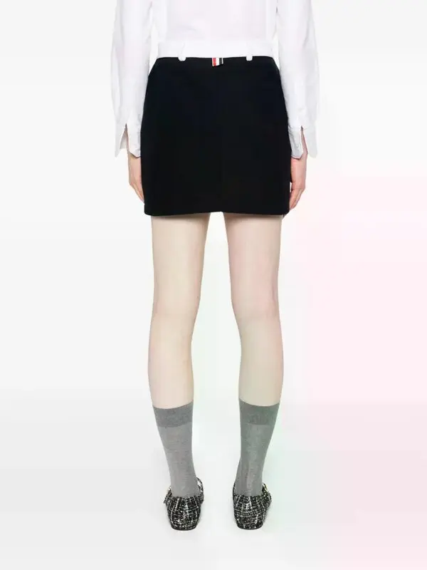 Thom Browne Logo-patch Mini Skirt - Blue