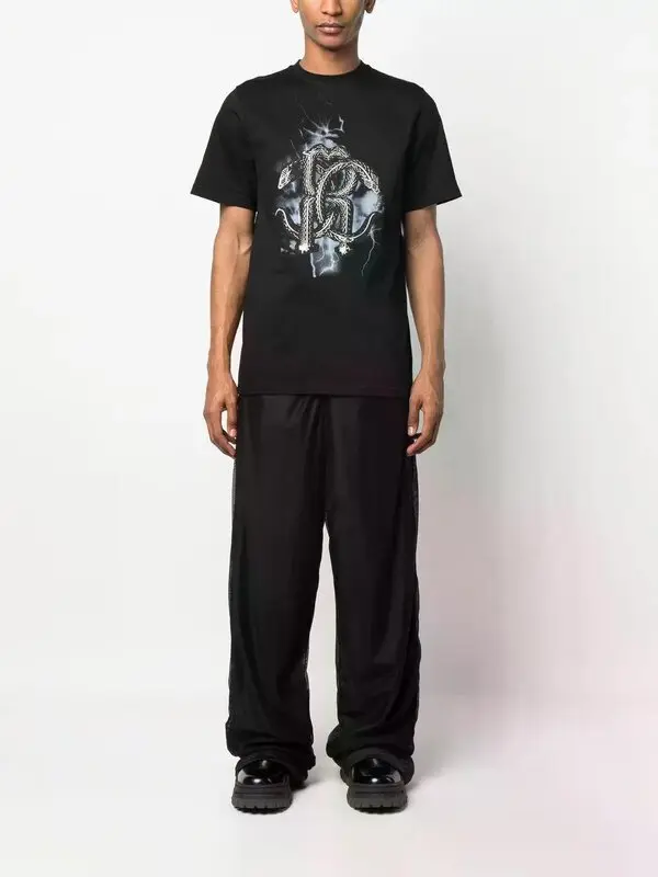 Roberto Cavalli Mirror Snake-print T-shirt