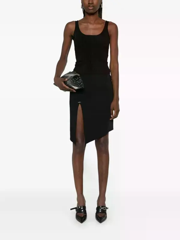MUGLER Pierced Midi Skirt