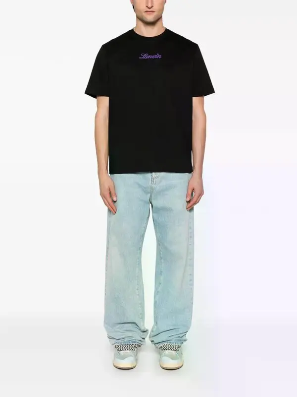 LANVIN Logo-embroidered T-shirt