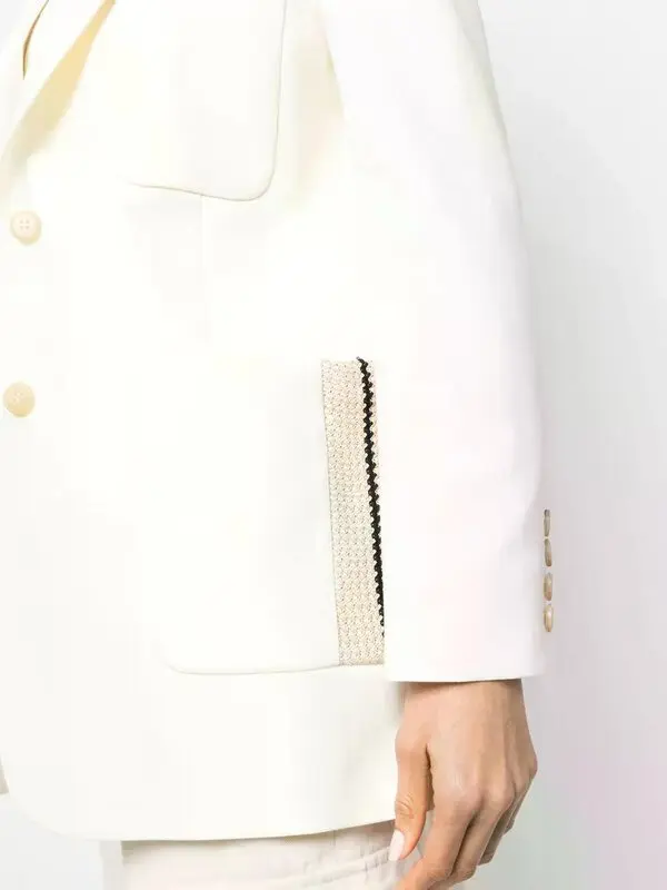 Palm Angels Knitted Tape-detail Blazer