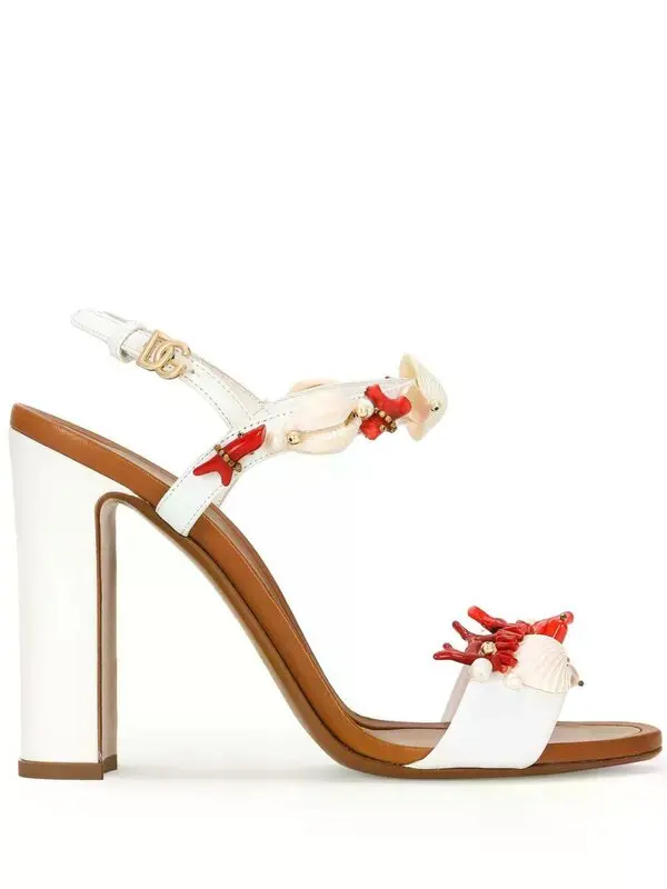 Dolce & Gabbana 105mm Keira Coral-embroidered Sandals