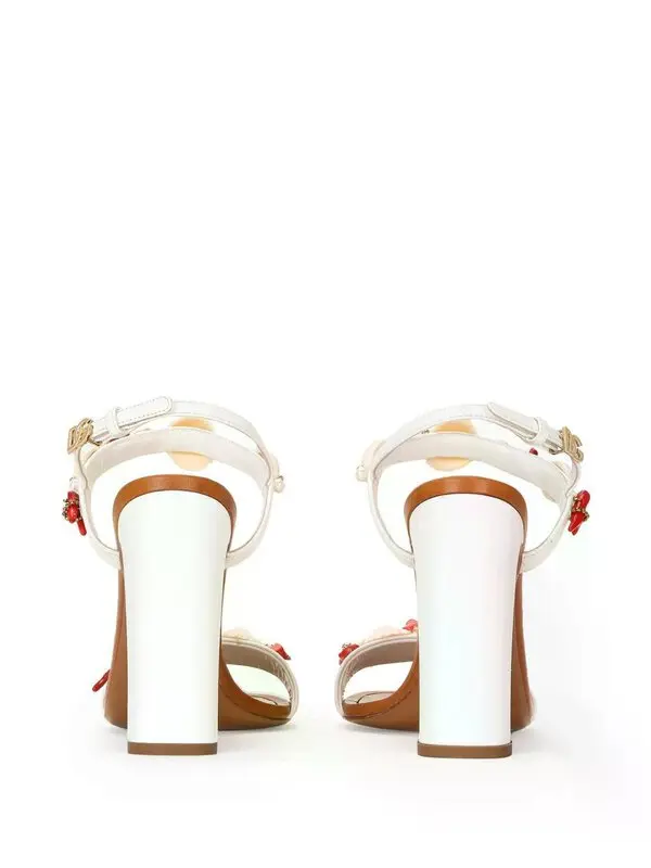 Dolce & Gabbana 105mm Keira Coral-embroidered Sandals