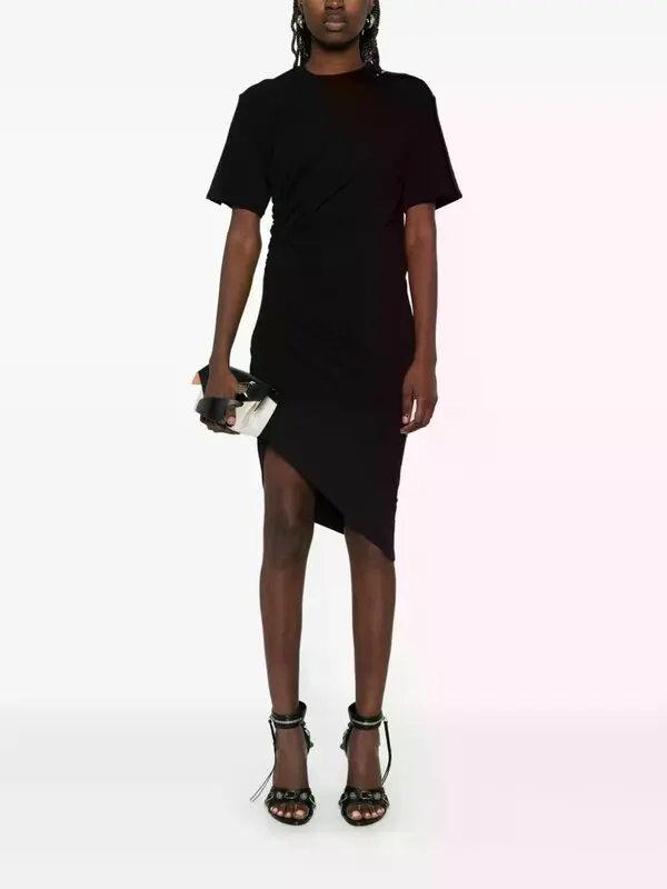 MUGLER Piercing-detail Midi Dress - Black