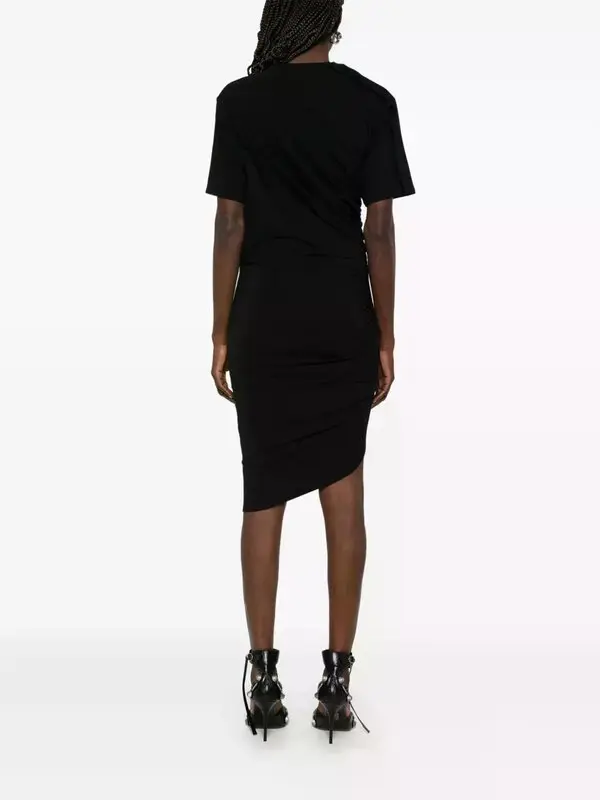 MUGLER Piercing-detail Midi Dress - Black