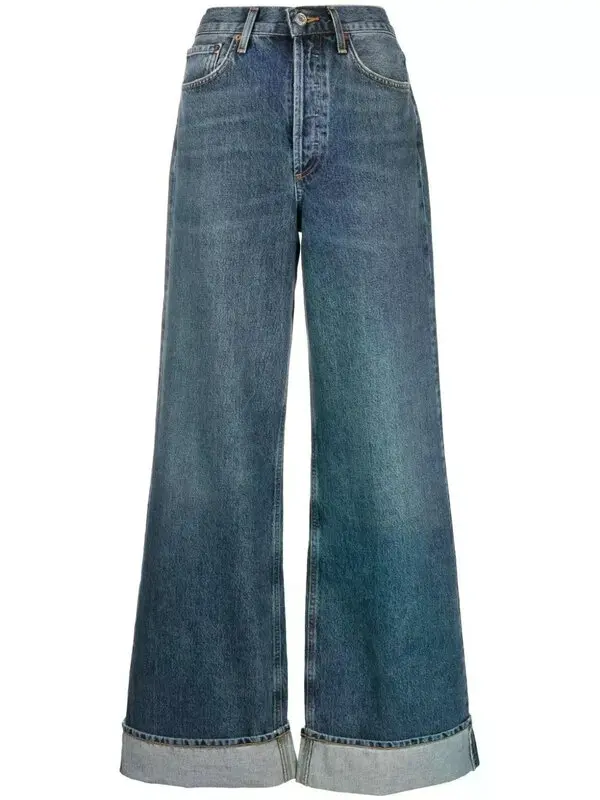 AGOLDE Dame Wide-leg Organic-cotton Jeans