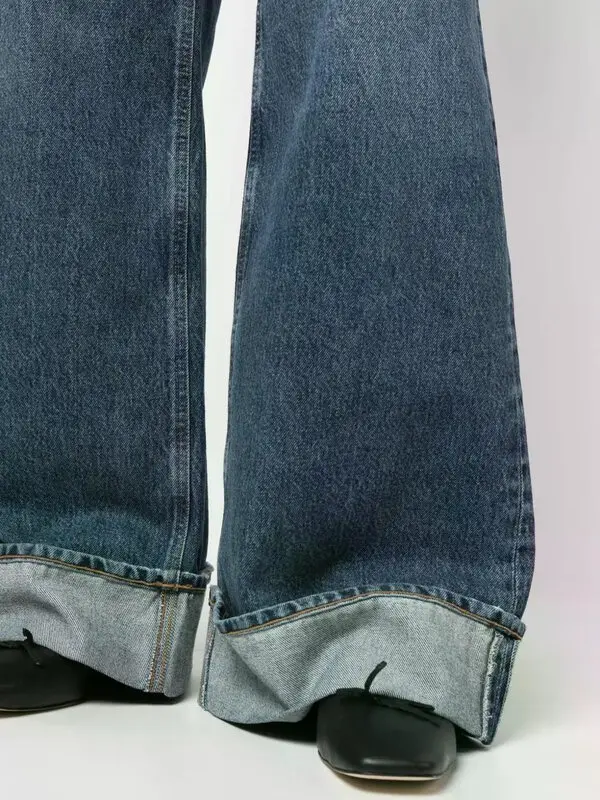 AGOLDE Dame Wide-leg Organic-cotton Jeans
