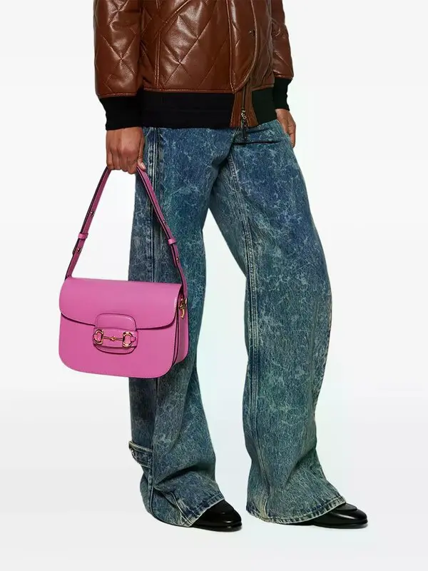 Gucci Horsebit 1955 Shoulder Bag - Pink