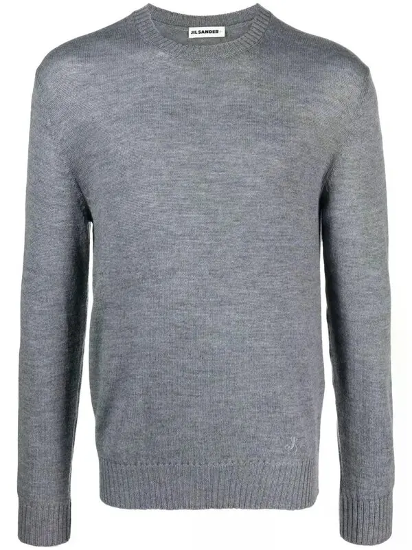 JIL SANDER Crew-neck Wool Jumper - Grey