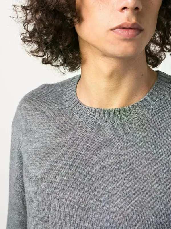 JIL SANDER Crew-neck Wool Jumper - Grey