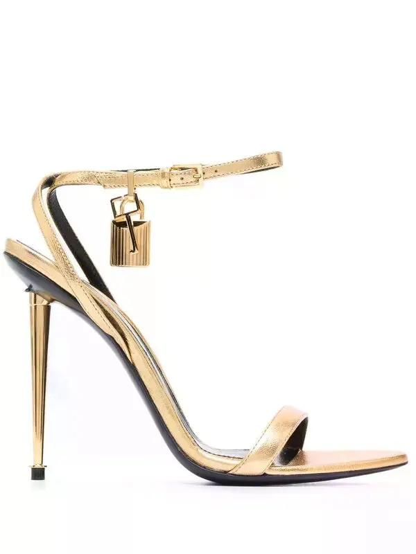 TOM FORD 115mm Padlock Metallic Sandals