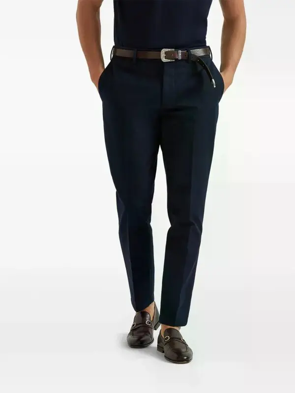 Brunello Cucinelli Gabardine-weave Trousers - Blue