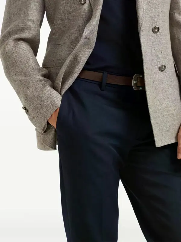 Brunello Cucinelli Gabardine-weave Trousers - Blue