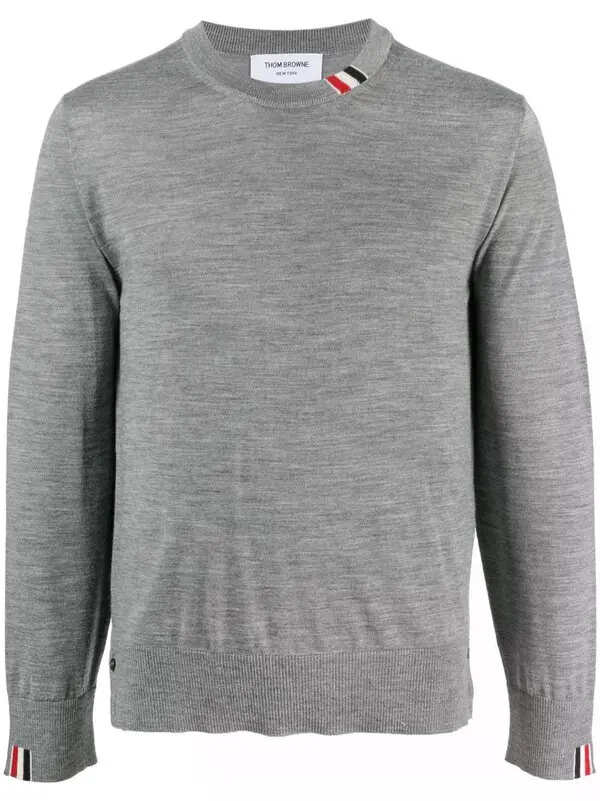 Thom Browne Logo-patch Wool Sweatshirt