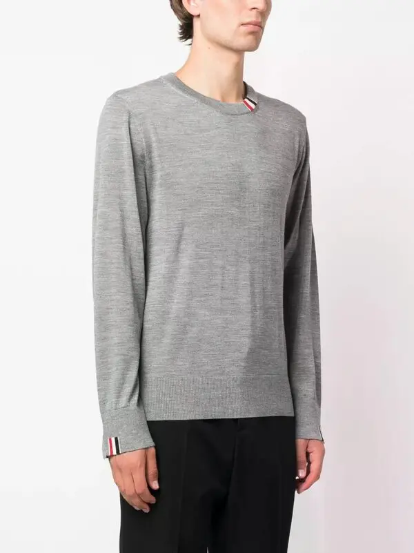 Thom Browne Logo-patch Wool Sweatshirt