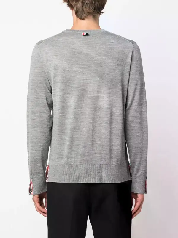 Thom Browne Logo-patch Wool Sweatshirt