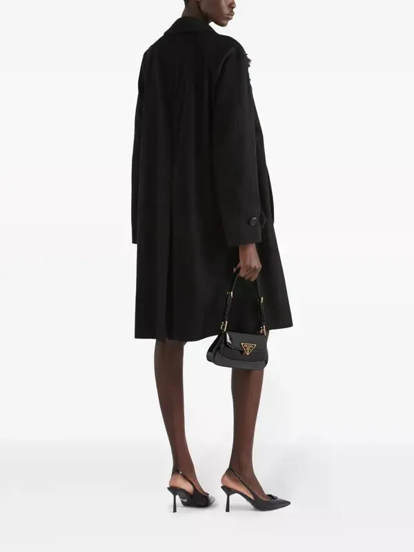 Prada Feather-trim Cashmere Coat