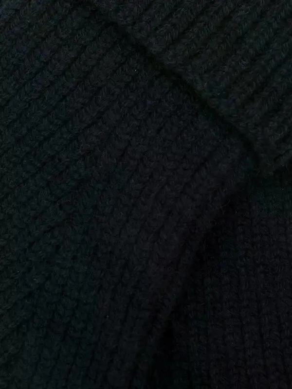 N.peal Ribbed Cashmere Gloves - Black