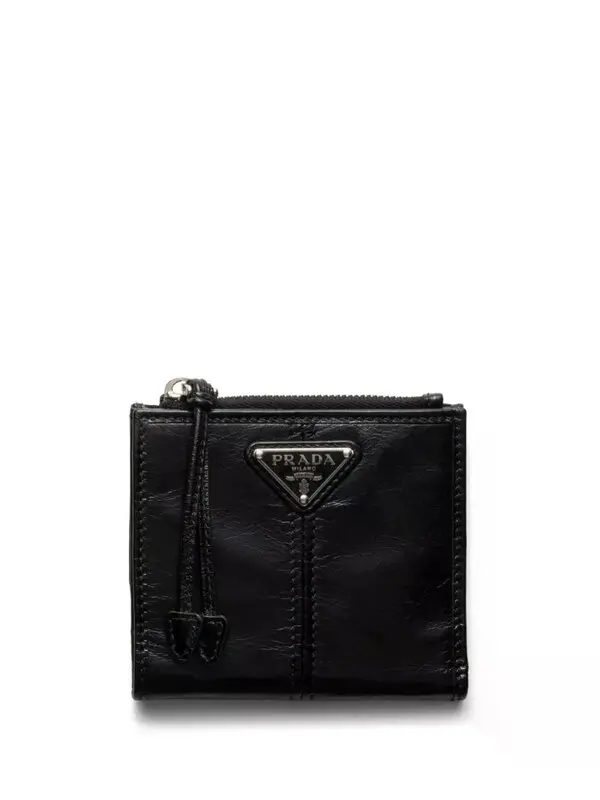 Prada Small Leather Wallet - Black