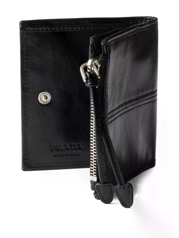 Prada Small Leather Wallet - Black