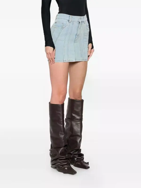 MUGLER Spiral-detail Mini Skirt