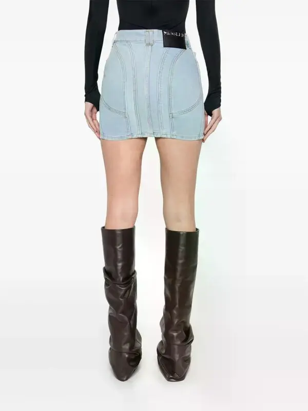MUGLER Spiral-detail Mini Skirt