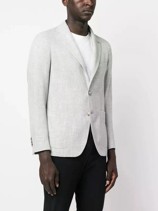 Tagliatore Herringbone-pattern Single-breasted Blazer
