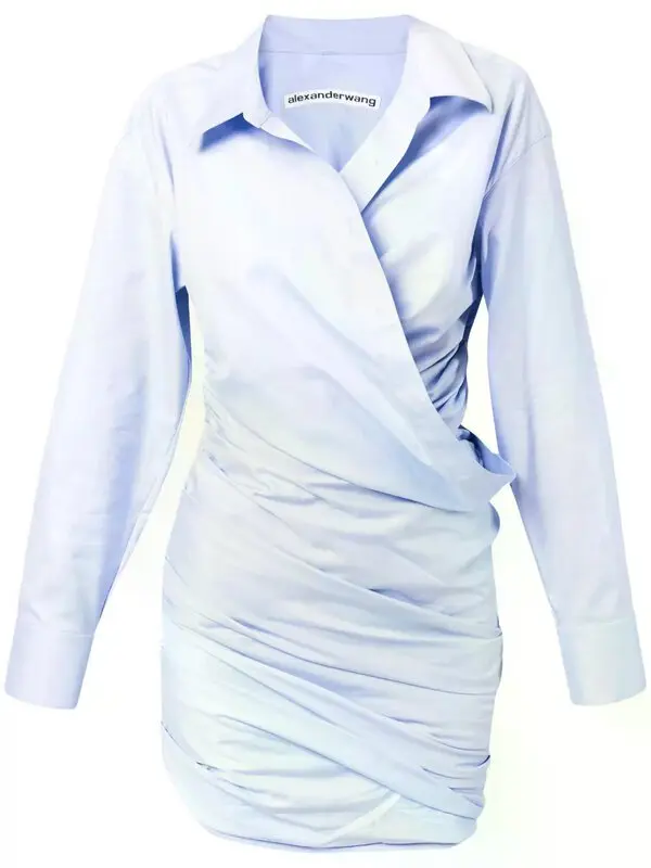 Alexander Wang Asymmetric Cotton Shirtdress - Blue