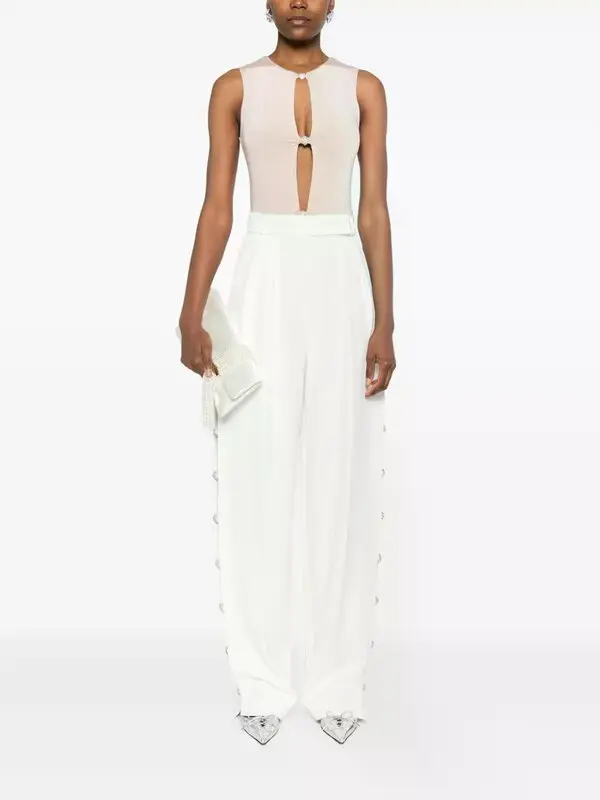 NISSA Embellished Wide-leg Trousers