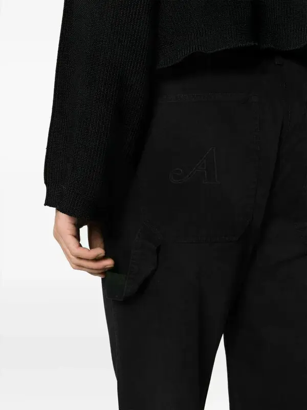 AWAKE NY Logo-embroidered Straight-leg Jeans