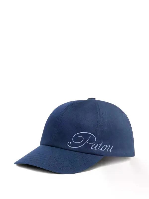 PATOU Logo-embroidered Cap - Blue