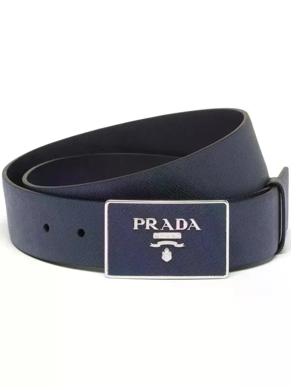 Prada Leather Belt - Blue