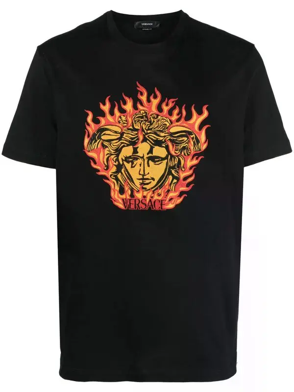 Versace Medusa Flame Cotton T-shirt