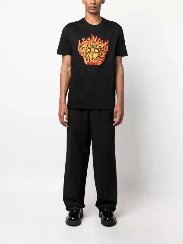Versace Medusa Flame Cotton T-shirt