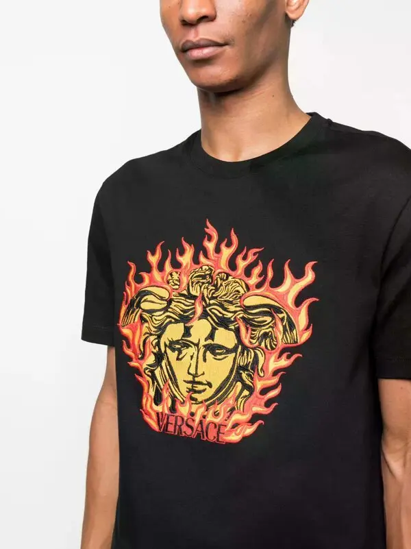 Versace Medusa Flame Cotton T-shirt